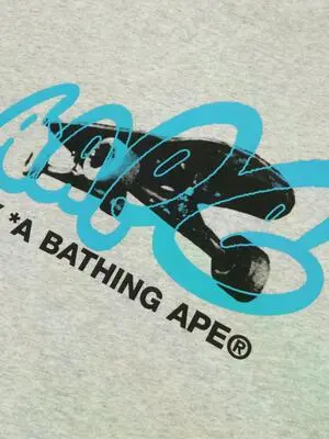 AAPE BY *A BATHING APE Logo-graphic-print T-shirt - Neutrals