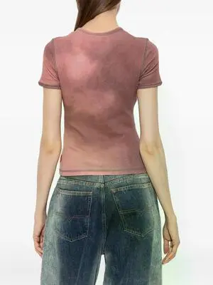DIESEL® Graphic-print Ribbed-knit T-shirt - Pink