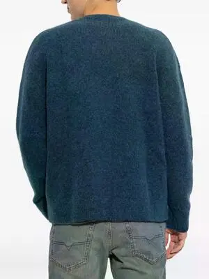 DIESEL® Wool & Alpaca Blend Jumper With Embroidered Oval D Logo