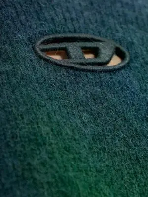DIESEL® Wool & Alpaca Blend Jumper With Embroidered Oval D Logo
