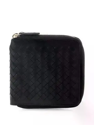 Dragon Diffusion Woven Leather Wallet - Black