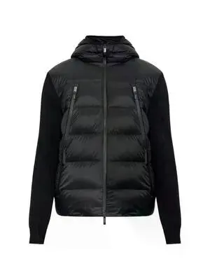 Moncler Wool Padded Zip-up Cardigan