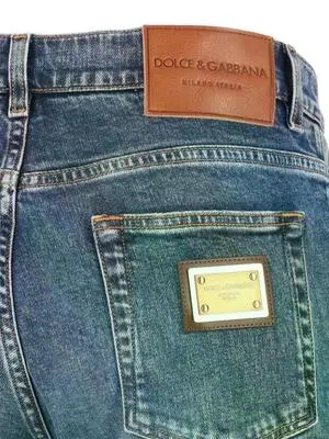 Dolce & Gabbana Logo Plaque Straight-leg Jeans