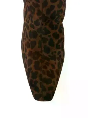 AQUAZZURA Leopard-print Suede Ankle Boots