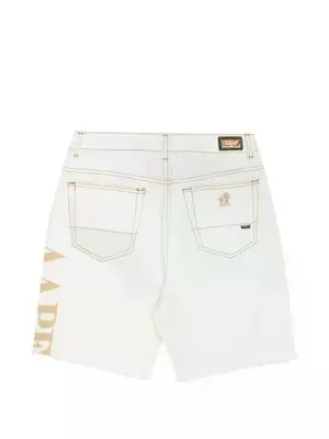 AAPE BY *A BATHING APE Logo Print Raw-cut Hem Shorts