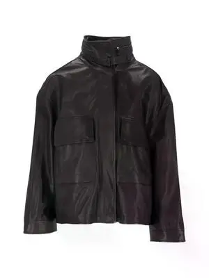 Emporio Armani Flap-pocket Leather Jacket