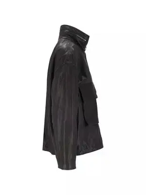 Emporio Armani Flap-pocket Leather Jacket