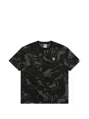 AAPE BY *A BATHING APE Moonface Camo-print T-shirt - Black