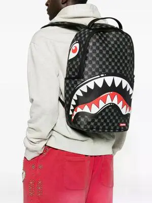 SPRAYGROUND Shark Mouth Checkered Backpack - Black