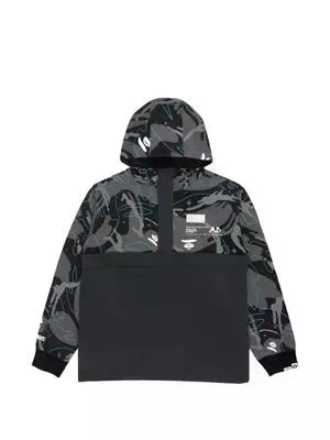 AAPE BY *A BATHING APE Logo-print Camo-pattern Hoodie - Black