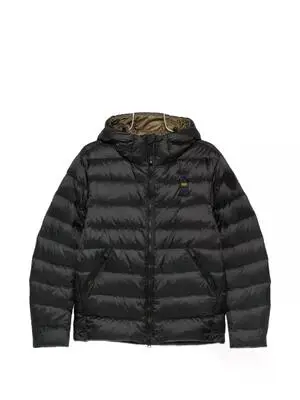 BLAUER. Quilted Hooded Jacket - Black