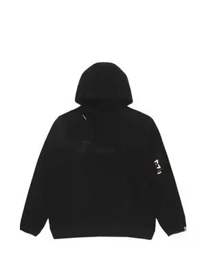 AAPE BY *A BATHING APE Logo-print Fleece Hoodie - Black