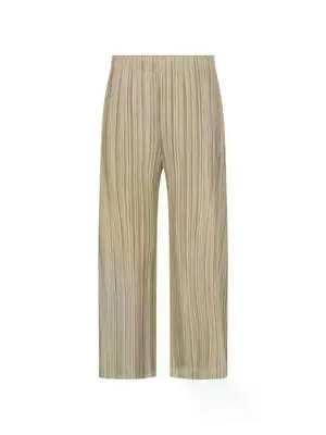 Issey Miyake Beige Pleated Trousers