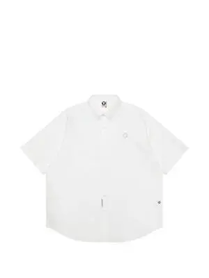 AAPE BY *A BATHING APE Moonface Logo-patch Shirt - White