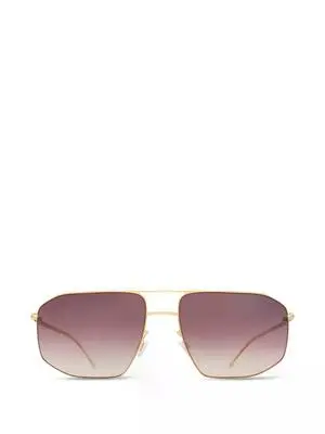 Mykita Santeri Geometric Frame Sunglasses - Gold