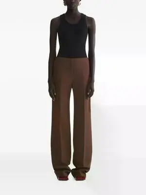 MUGLER Ribbed Tank Top - Black