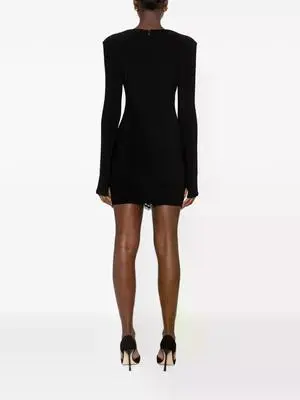 TWENTY FOURHAITCH Lace-panelled Sequin-embellished Mini Dress