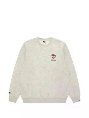 AAPE BY *A BATHING APE Moonface-patch Sweatshirt - Neutrals