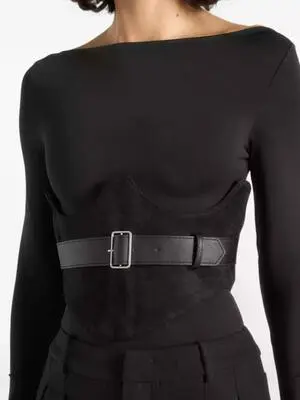 Manière De Voir Chloe Corset Belt - Black