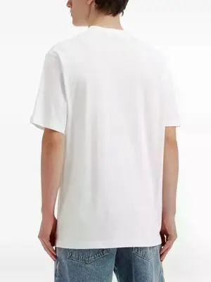 FINGERCROXX Logo-embroidered Patch-detail T-shirt - White