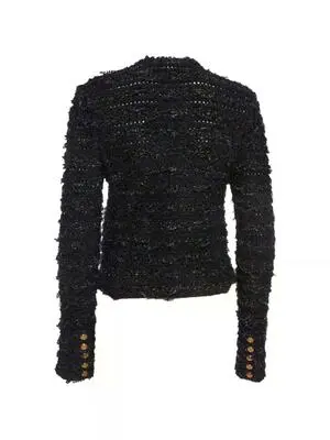 Balmain Bouclé Zip-up Tweed Jacket