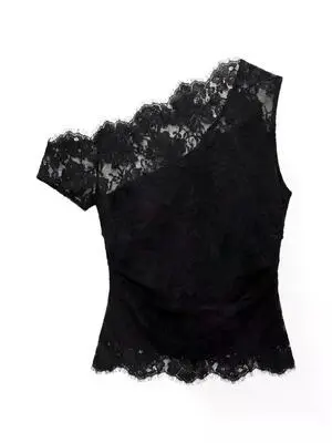 REFORMATION Oriana One-shoulder Lace Top
