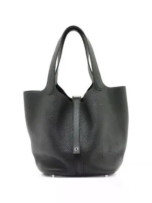 Hermès Clemence Picotin Lock 22 Handbag - Black