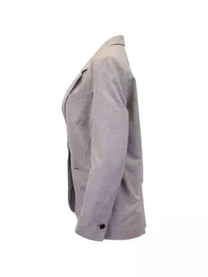 ISABEL MARANT VINTAGE Micro Houndstooth Single-breasted Blazer - Grey