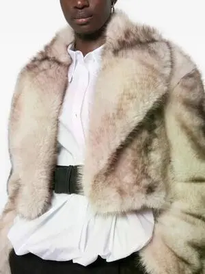Sportmax Cropped Fur Jacket - Neutrals