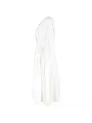 Alexander McQueen Cotton Band Collar Shirt Dress