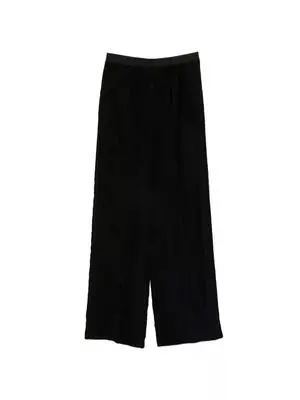 FORTE_FORTE Ribbed Texture High-waisted Trousers