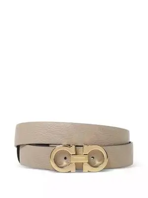 FERRAGAMO Reversible And Adjustable Gancini Belt - Neutrals