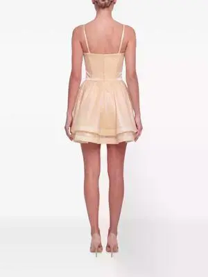 POST MERIDIEM Rhinestone-embellished Bustier Mini Dress