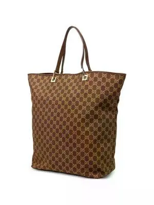 Gucci Gg Canvas Tote Bag - Brown