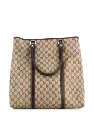 Gucci Joy Gg Coated Canvas With Leather Medium Tote Bag
