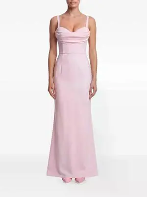 POST MERIDIEM Gathered-bodice Maxi Dress