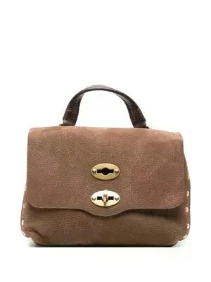 ZANELLATO Postina® Studded Pebbled-leather Tote Bag - Brown