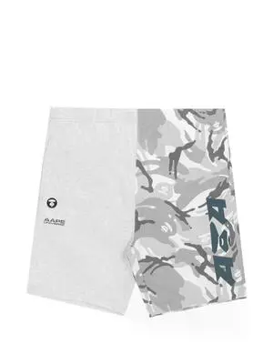 AAPE BY *A BATHING APE Moonface Colour-block Track Shorts - Grey