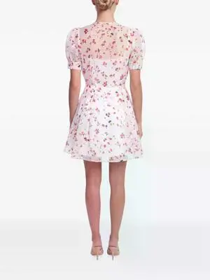 POST MERIDIEM Floral-print Silk Mini Dress