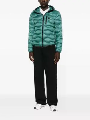 BLAUER. Quilted Hooded Jacket - Green