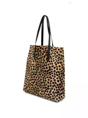 FORTE_FORTE Leopard-print Leather Tote Bag