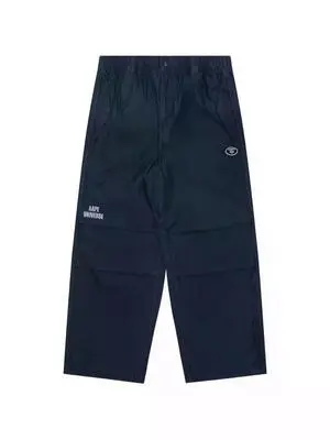 AAPE BY *A BATHING APE Moonface Embroidered Track Pants - Blue