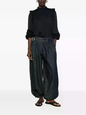 FORTE_FORTE Ruffled Mock Neck Blouse