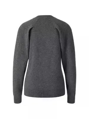 JIL SANDER V-neck Cut-out Sweater - Grey