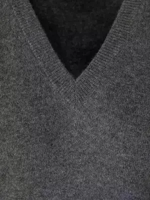 JIL SANDER V-neck Cut-out Sweater - Grey
