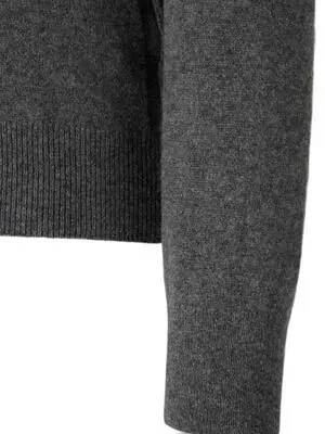 JIL SANDER V-neck Cut-out Sweater - Grey