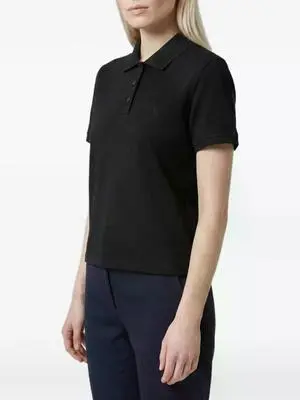 Saint Laurent Logo-embroidered Polo Shirt - Black