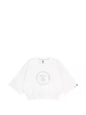 AAPE BY *A BATHING APE Moonface Mesh-panel T-shirt - White