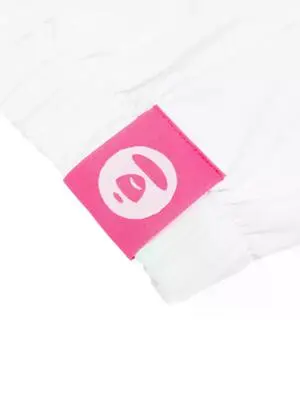 AAPE BY *A BATHING APE Moonface Mesh-panel T-shirt - White
