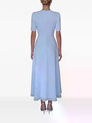 POST MERIDIEM Rhinestone Embellished Chiffon Midi Dress